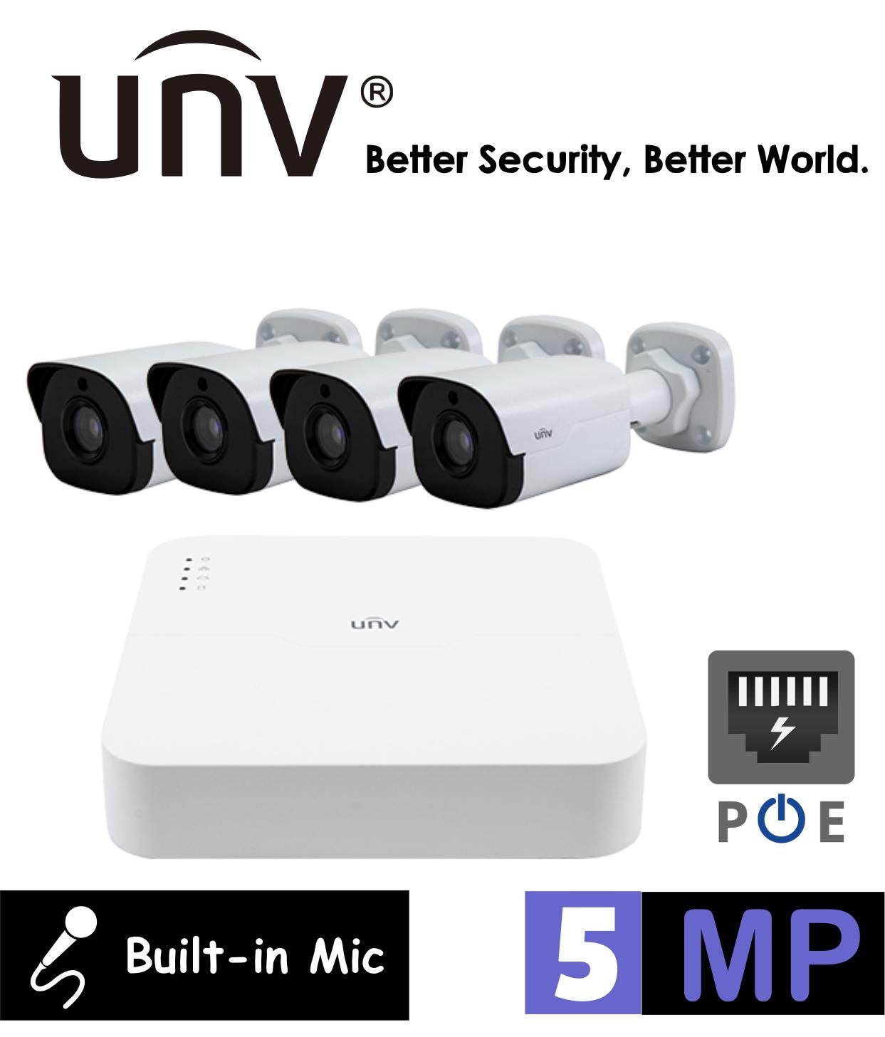 UNV 5MP 4 Channel IP CCTV Kit – 4 Cameras – Inovus Partner Portal